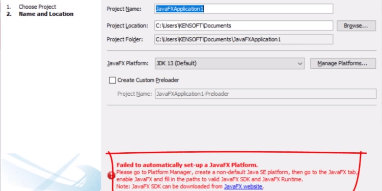 Failed to automatically set up a JavaFX Platform SOLVED Apache NetBeans ...