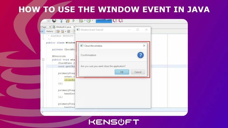 Window event in JavaFX | 100% Best for beginners