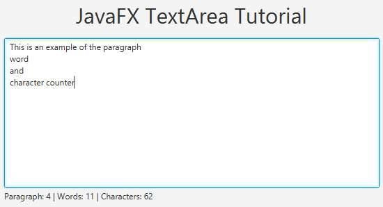 6 examples of Text Area in JavaFX | Perfect for beginners