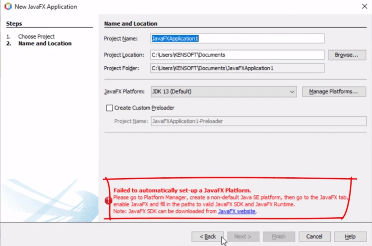 Failed To Automatically Set Up A Javafx Platform Solved Apache Netbeans 123 Best Way