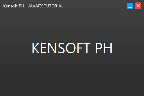 How to minimize an undecorated window in JavaFX | 100% best for beginners
